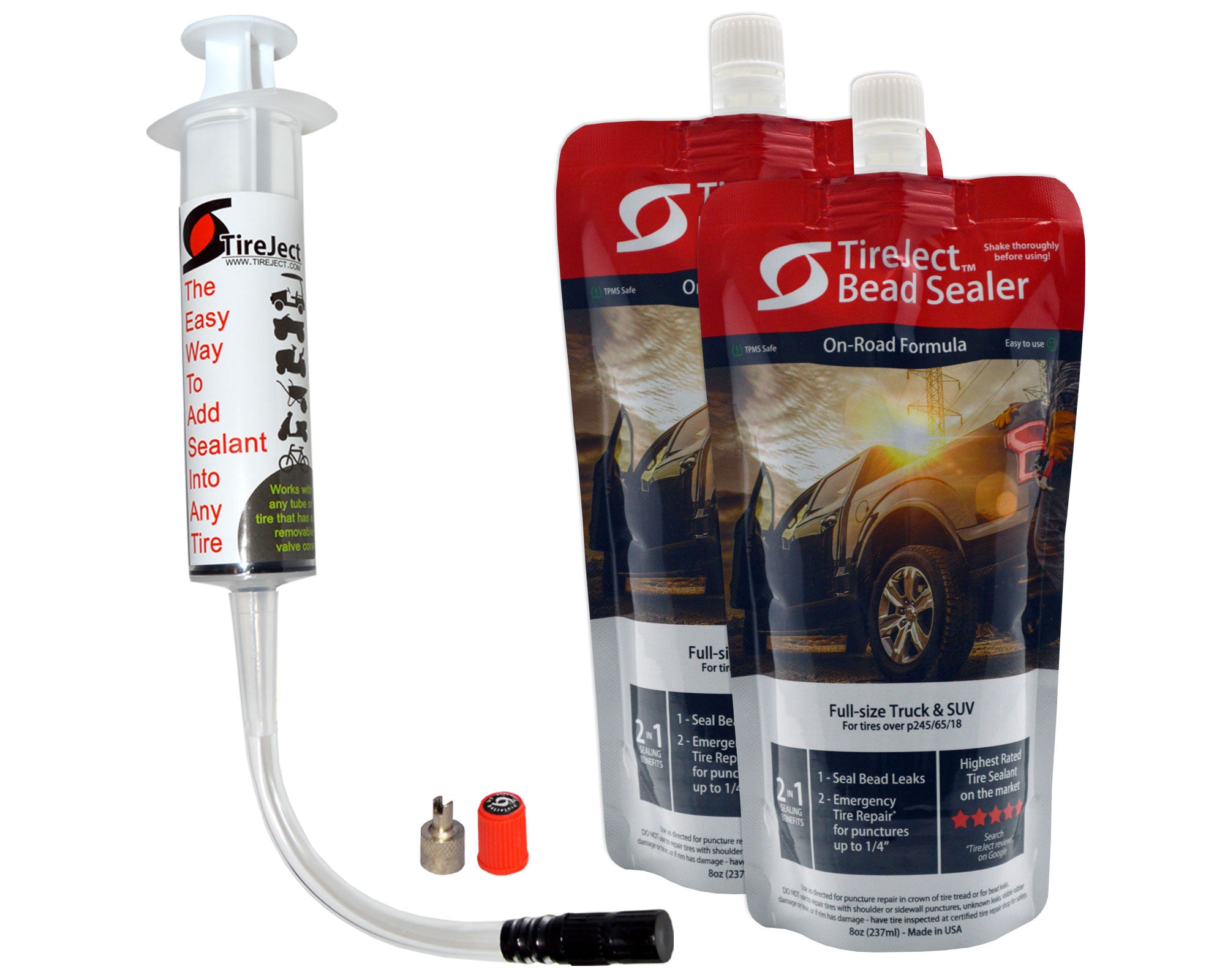 Full-Size Truck/SUV 2-in-1 Tire Sealant & Bead Sealer Kit – TireJect